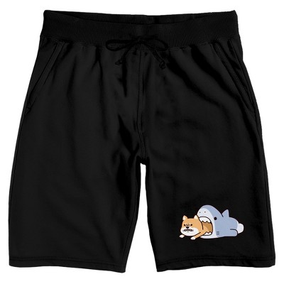 Samezu Anime Character Samezu & Dog Men's Black Sleep Pajama Shorts ...