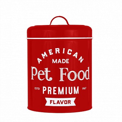 Amici Pet Retro Treats Storage Canister, 72 Oz. , Galvanized Metal : Target