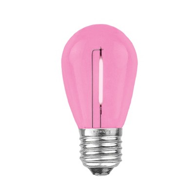 Novelty Lights Pink S14 Hanging Led String Light Replacement Bulbs E26 ...
