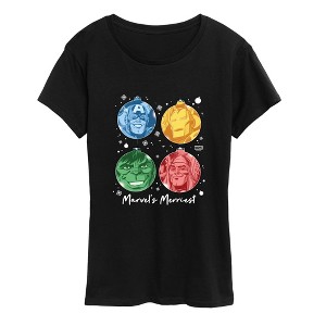Women's - Marvel - Merriest Bulbs Short Sleeve Graphic T-Shirt : Target