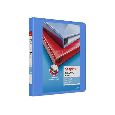 Staples Heavy-duty 1.5" 3-ring View Binder Blue (24675-us) 82687 : Target