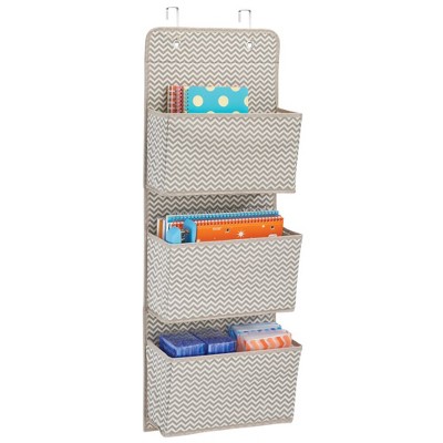 Mdesign Fabric Over Door Hanging Office Storage, 3 Pockets : Target