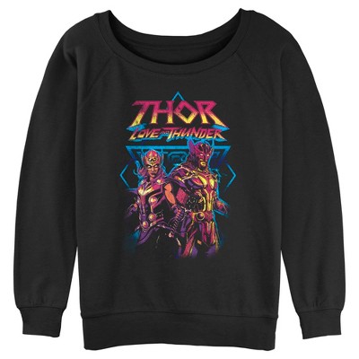 Boy's Marvel: Thor: Love And Thunder Glitch Thor Pull Over Hoodie ...