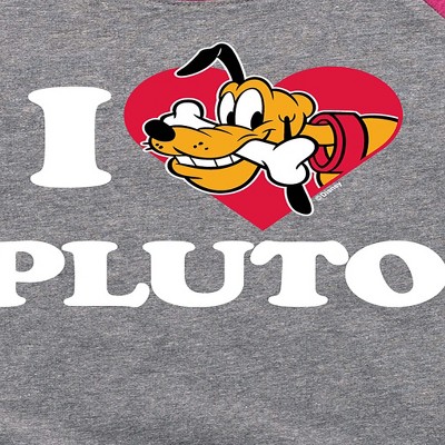 Disney I Love Pluto - Athletic Heather/fuchsia - 4t : Target