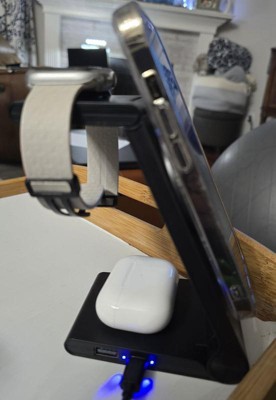 Just Wireless 3-in-1 Magnetic Wireless Charger - Black : Target