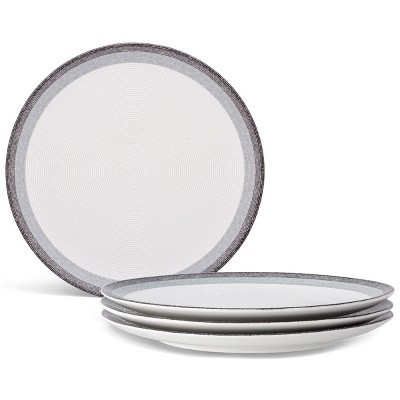 Noritake Colorscapes Layers Charcoal Set Of 4 Coupe Dinner Plates : Target