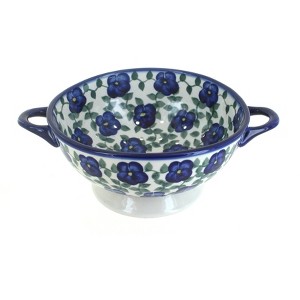 Blue Rose Polish Pottery Violets Colander : Target