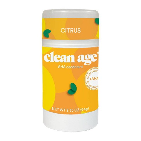 Clean Age Citrus Aha Deodorant For Teens - 2.25oz : Target