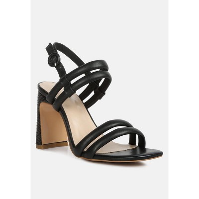 Avianna Black Slim Block Heel Sandal : Target