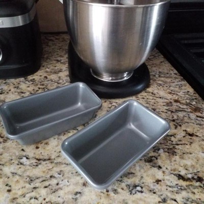2pk Nonstick Mini Loaf Pan Gray - Figmint™ : Target
