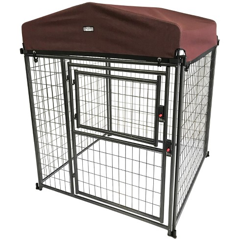 Two By Two 4' X 4' X 5' Davenport Expandable Heavy Duty Kennel - Black ...