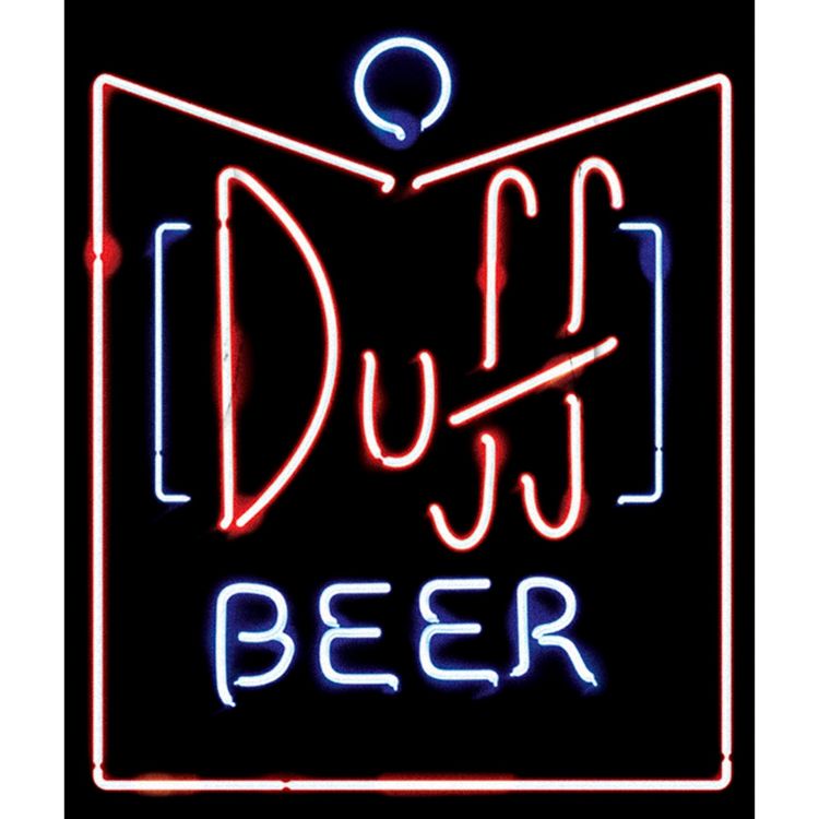 Men's The Simpsons Duff Beer Neon Sign Pull Over Hoodie - Black ...
