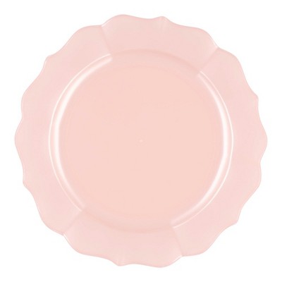 Smarty Had A Party 10" Pink Vintage Round Disposable Plastic Dinner ...