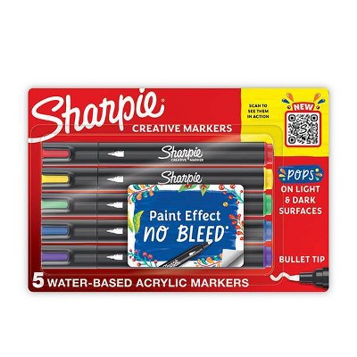 Sharpie 5pk Creative Markers Multicolored Bullet Tip : Target