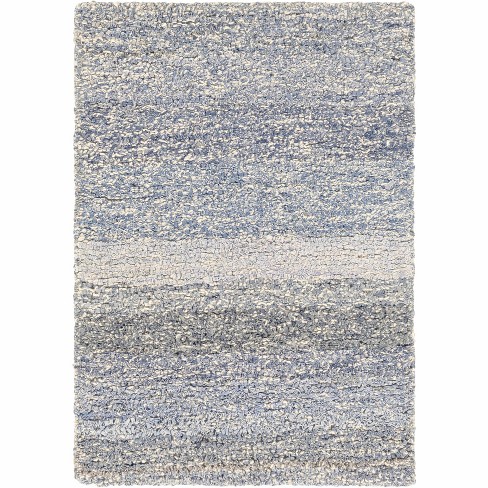 Hauteloom Zionville Blue Striped Handmade Wool Blend Rug : Target