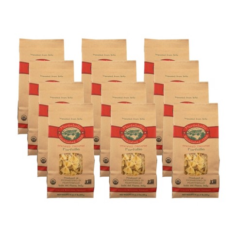 Montebello Organic Farfalle Pasta - Case Of 12/1 Lb : Target