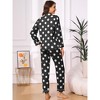INSPIRE CHIC Women's 2 Pcs Pajama Set Polka Dots Long Sleeve Button ...