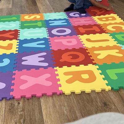 5' X 5' Abc Floor Mat Set - 36pc - Gigglescape™: Multicolored Baby ...