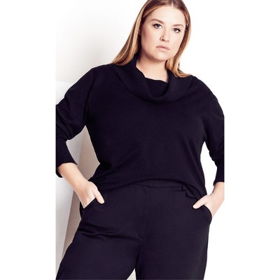 Refinity | Womens Plus Size Sublime Sweater - Black - 18w : Target