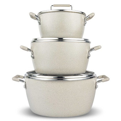 Granitestone 6 Piece Nonstick Stackable Nesting Pots And Pans Cookware ...