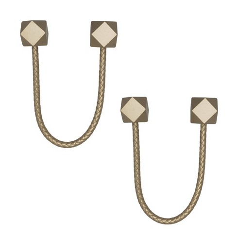Evideco French Home Goods Set Of 2 Glamour Gold Tiebacks – Flexible ...
