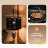 Black Cutout Lampshades Set of 2, 13"×10" Drum Shades with Gold Inner ...