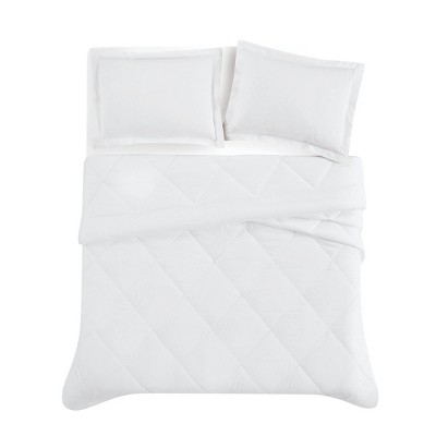 Cannon 3pc Full/Queen Percale Comforter Set White : Target
