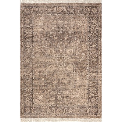 Lauren Liess X Rugsusa - Dogwood Tiled Jute Area Rug, 4' X 6', Brown ...