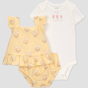 Carter's Just One You® Baby Girls' 3pc Floral Tank Top with Bodysuit ...