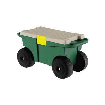 Nature Spring Rolling Garden Seat With Wheels - Black/green : Target