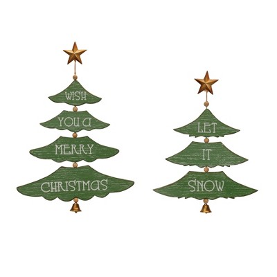 Melrose Christmas Tree Sign (set Of 2) : Target