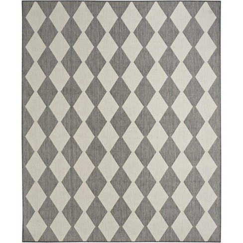 Nourison Positano Retro Diamond Flatweave Indoor Outdoor Low Pile Area ...