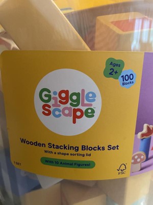 Wooden Stacking Blocks Set - 100pc - Gigglescape™ : Target