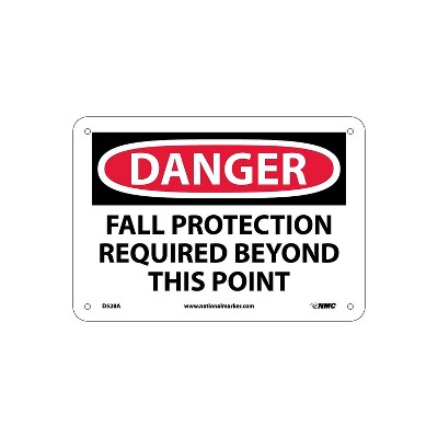 National Marker Danger Signs; Fall Protection Required Beyond This ...