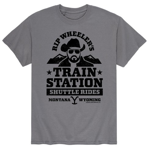 Men's Yellowstone Rip Wheeler's Train Station Montana Wyoming Short ...