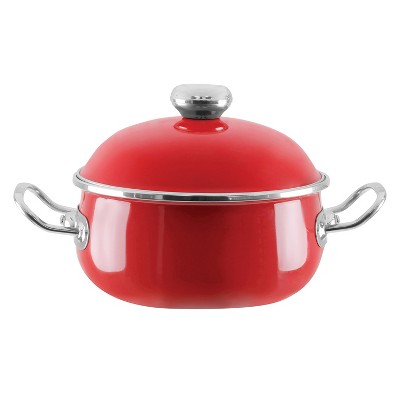 Gotham Steel 5 Qt Multi Purpose Red Pasta Pot With Twist And Lock ...