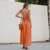 Women's Front Twist & Keyhole Maxi Dress - Cupshe-xl-orange : Target