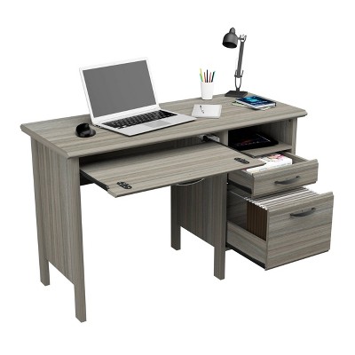 South Shore Versa Computer Desk With Hutch Rubbed Black: Laminated ...