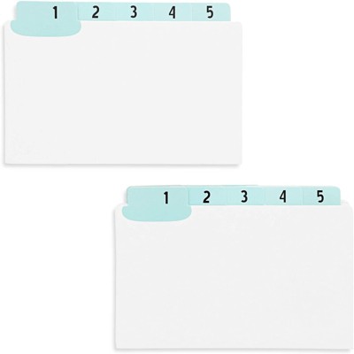 Paper Junkie 2 Sets 3x5 Index Cards Numbered 1-31, Tabbed Number Index ...