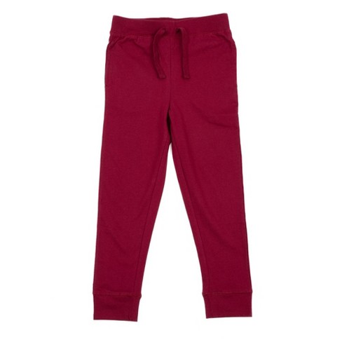 Leveret Kids Drawstring Pants Cotton Maroon 2 Year : Target