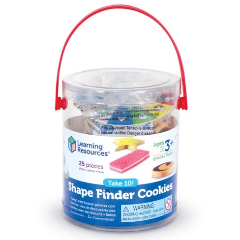 Learning Resources Take 10! Shape Finders Cookies, 24 Pieces, Ages 3 ...