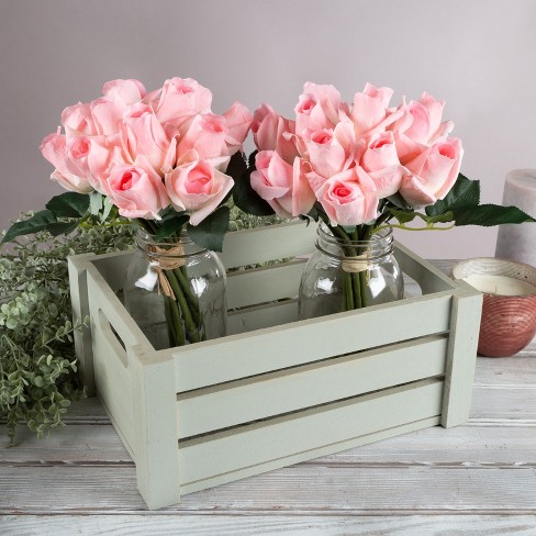 Pure Garden 24pc Real Touch Rose Artificial Flowers With Stems : Target