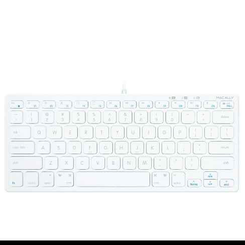 Macally Slim Usb-a Wired Compact Keyboard - White : Target