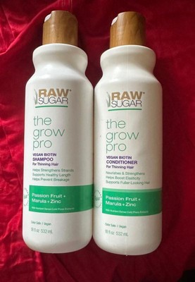 Raw Sugar Grow Pro Vegan Biotin Shampoo Infused With Passion Fruit ...