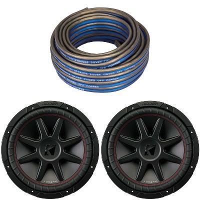 Kicker (2) Compvr 12-inch (30cm) Subwoofer, Dvc, 4-ohm W/ Speaker Wire ...