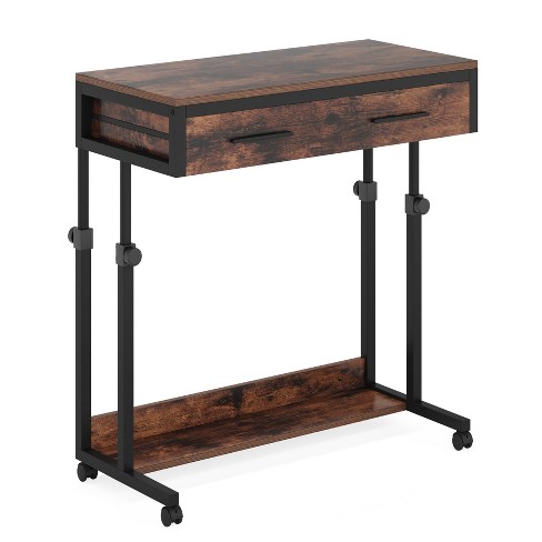 Tribesigns Portable Desk With Drawers, Mobile Laptop Desk With Wheels ...