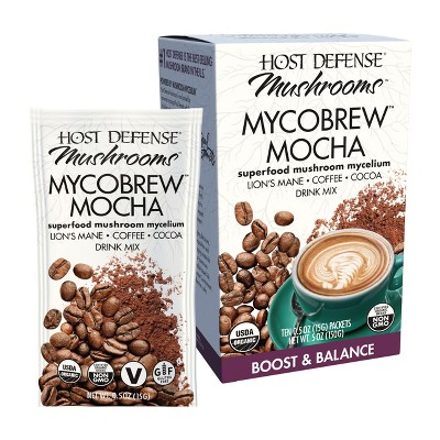 Host Defense Mycobrew Mocha - Mocha Drink Mix - 10.5 Oz (20 Servings ...