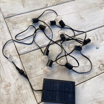10ct Led Solar Outdoor Orb And Globe String Lights Clear Bulbs ...