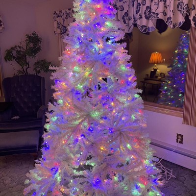 Best Choice Products 6ft Pre-lit Premium Hinged Artificial White ...