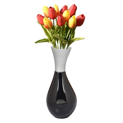 Uniquewise Aluminium-casted Modern Decorative Flower Table Vase, Two ...